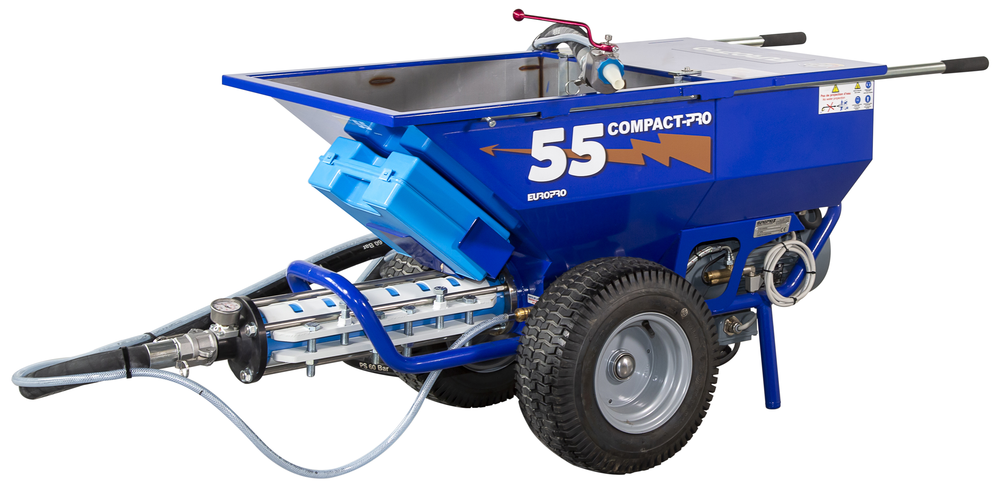 Machine à enduire COMPACT-PRO 55 - 400V TETRA MORTIER façade à boutons