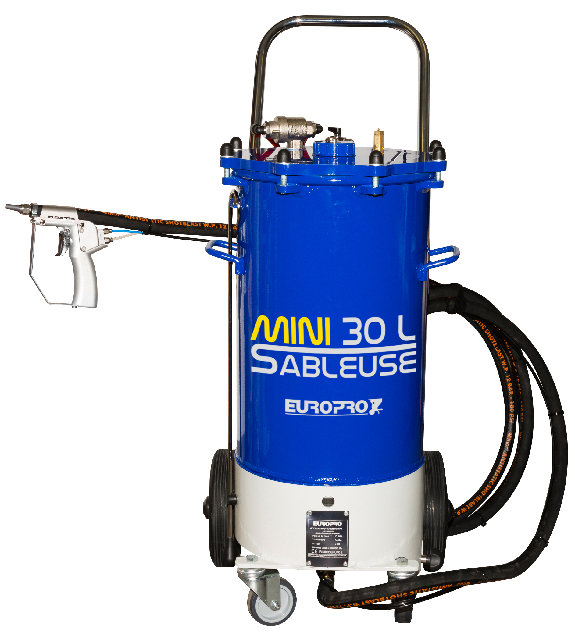 Mini sableuse EUROMAIR 30 litres complète